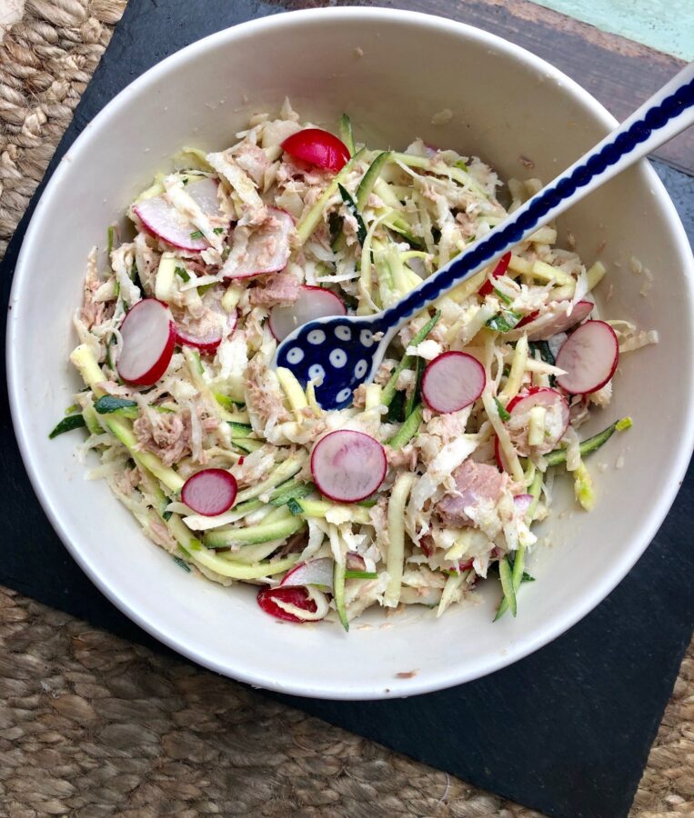 Summer lunch sorted – Tuna, courgette and celeriac slaw - Just For Tummies